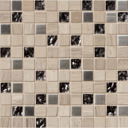 Msi Castle Rock SAMPLE Glass/Metal/Stone Mesh-Mounted Mosaic Floor And Wall Tile ZOR-MD-0357-SAM ...